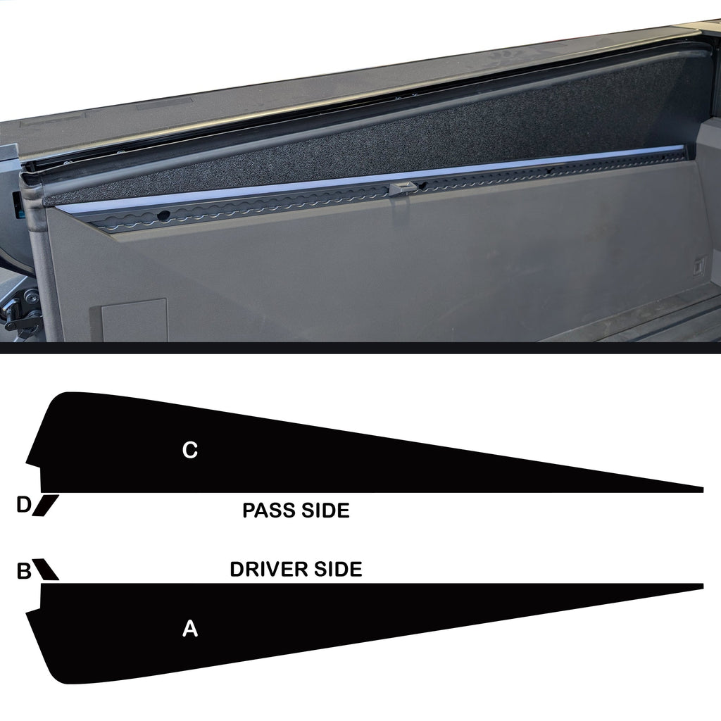 Cybertruck Cargo Bed Inner Sidewall Protection Armor Vinyl DIY Kit – SLIPLO