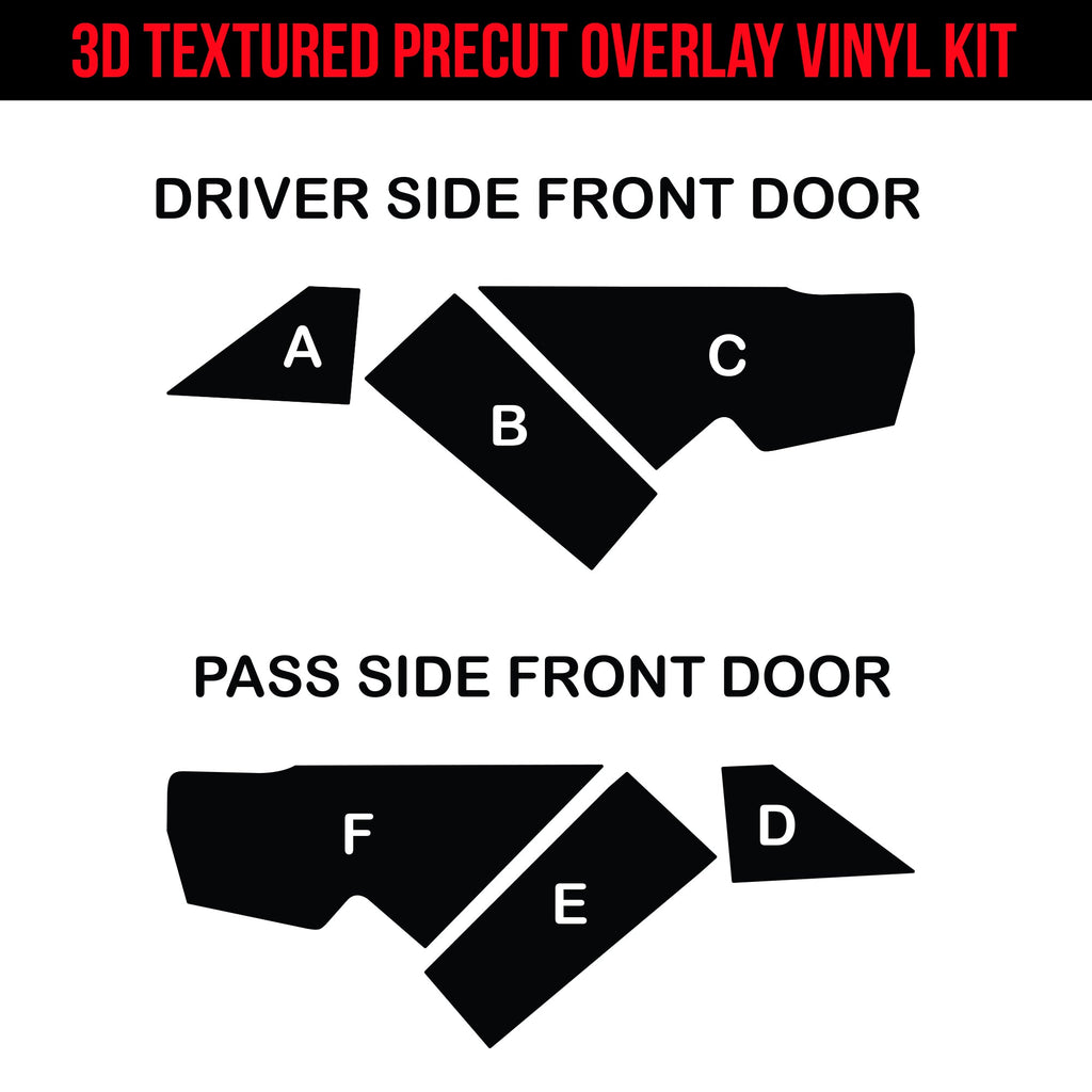 Tesla Cybertruck Cargo & Front Door Pocket Protection Vinyl Overlay Kit ...