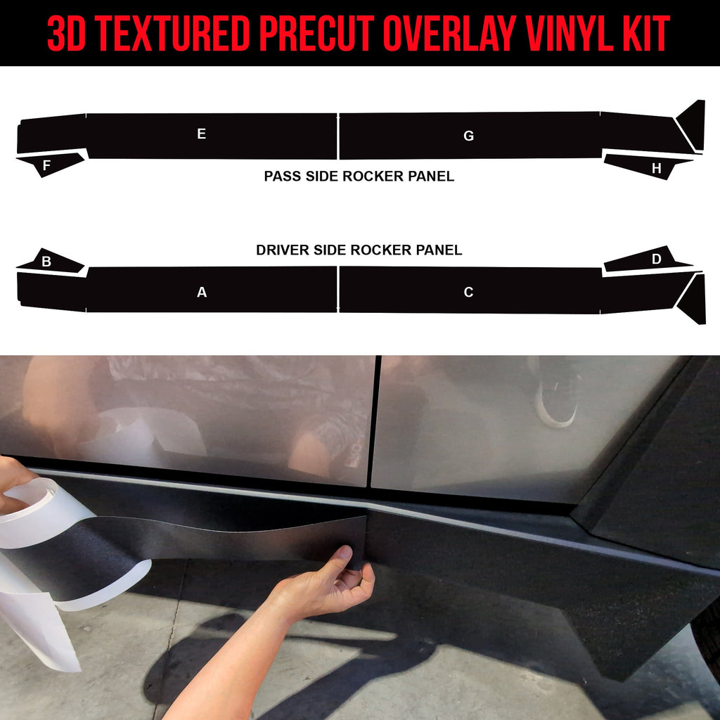 Tesla Cybertruck Rocker Panel Protection Armor Vinyl DIY Kit TOProtect ...